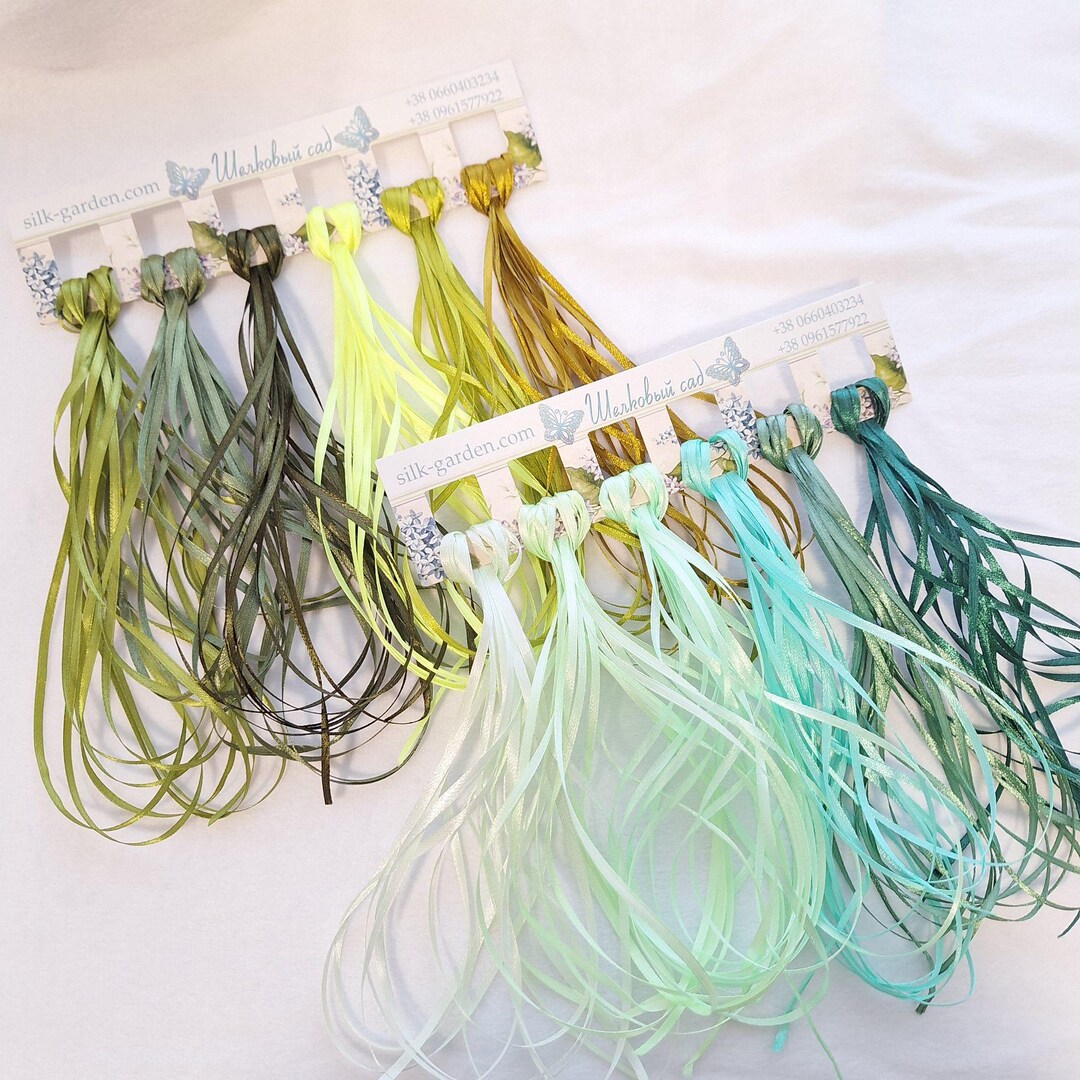 Big Set 3mm Satin Ribbon 60 Meters, Ribbon Embroidery, Hand Embroidery ...