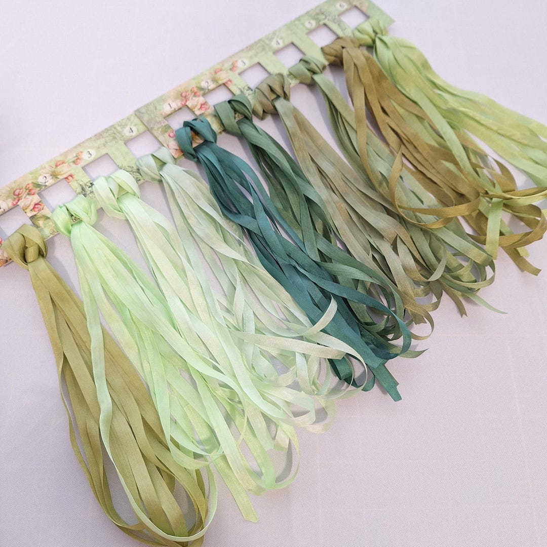 30 Meters Silk Ribbon 7mm, 100 % Pure Silk, Ribbon Embroidery, Hand ...