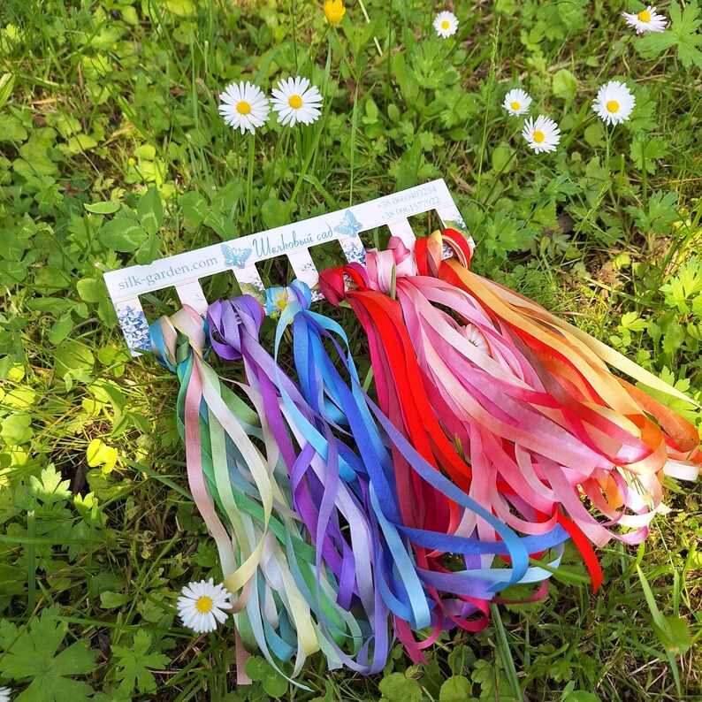 7mm Silk Ribbon 37 Meters Variegated, 100 % Pure Silk, Ribbon ...