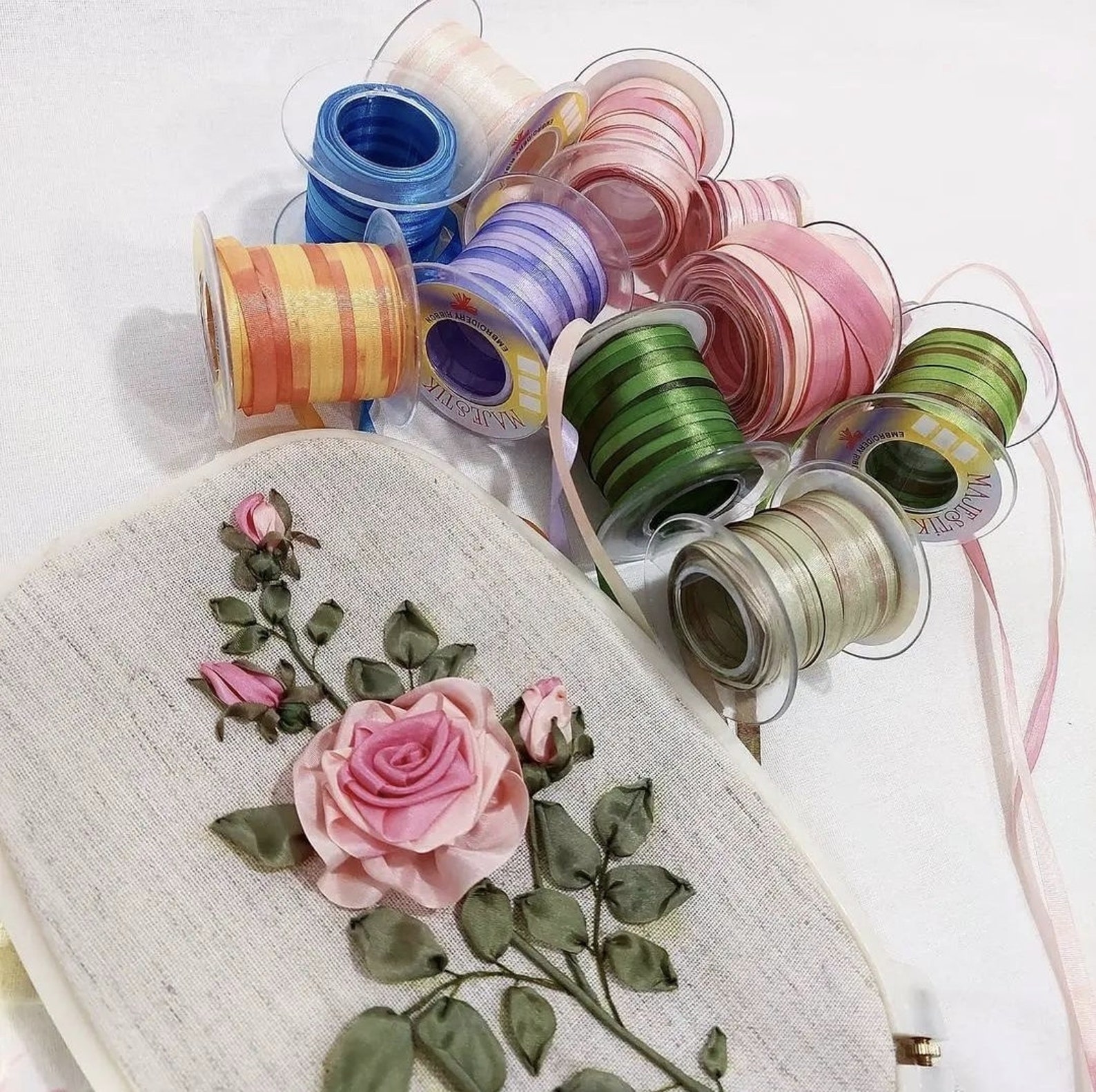 Variegated Majestik Ribbon 2,4,7,13,25mm Ribbon by the Yard Doll Making ...