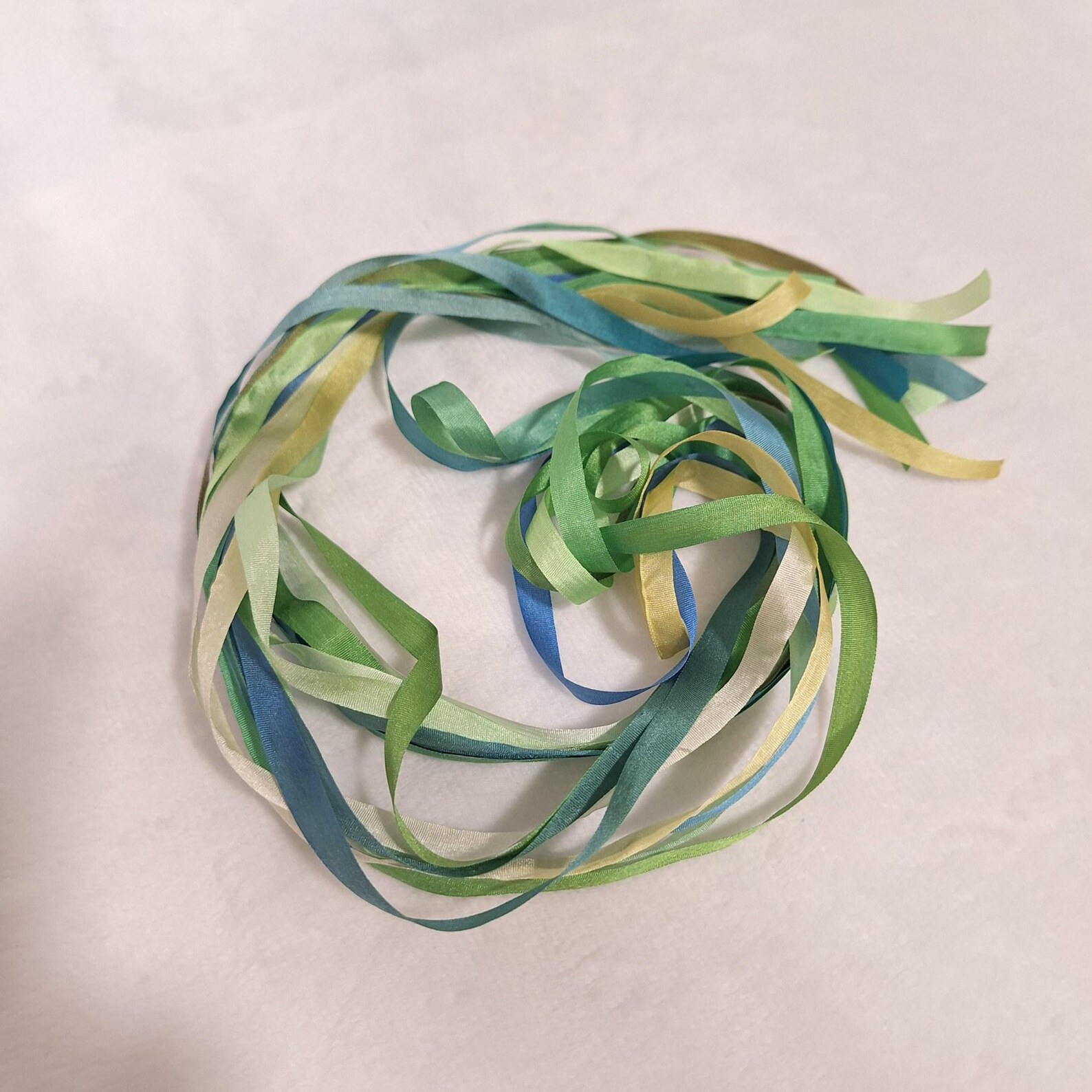 7mm Silk Ribbon 37 Meters Variegated, 100 % Pure Silk, Ribbon ...