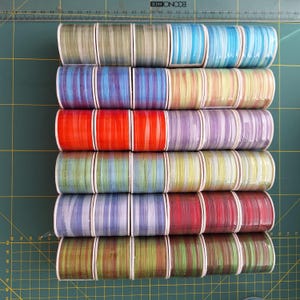 4mm Set 35 Meters Variegated Silk Ribbon, 100 % Pure Silk, Ribbon ...