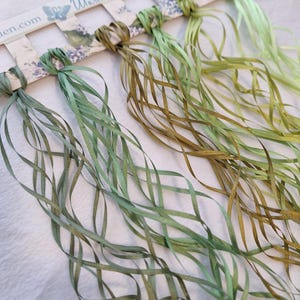 18 Meters Silk Ribbon 2mm Monochrome, 100 % Pure Silk, Ribbon ...