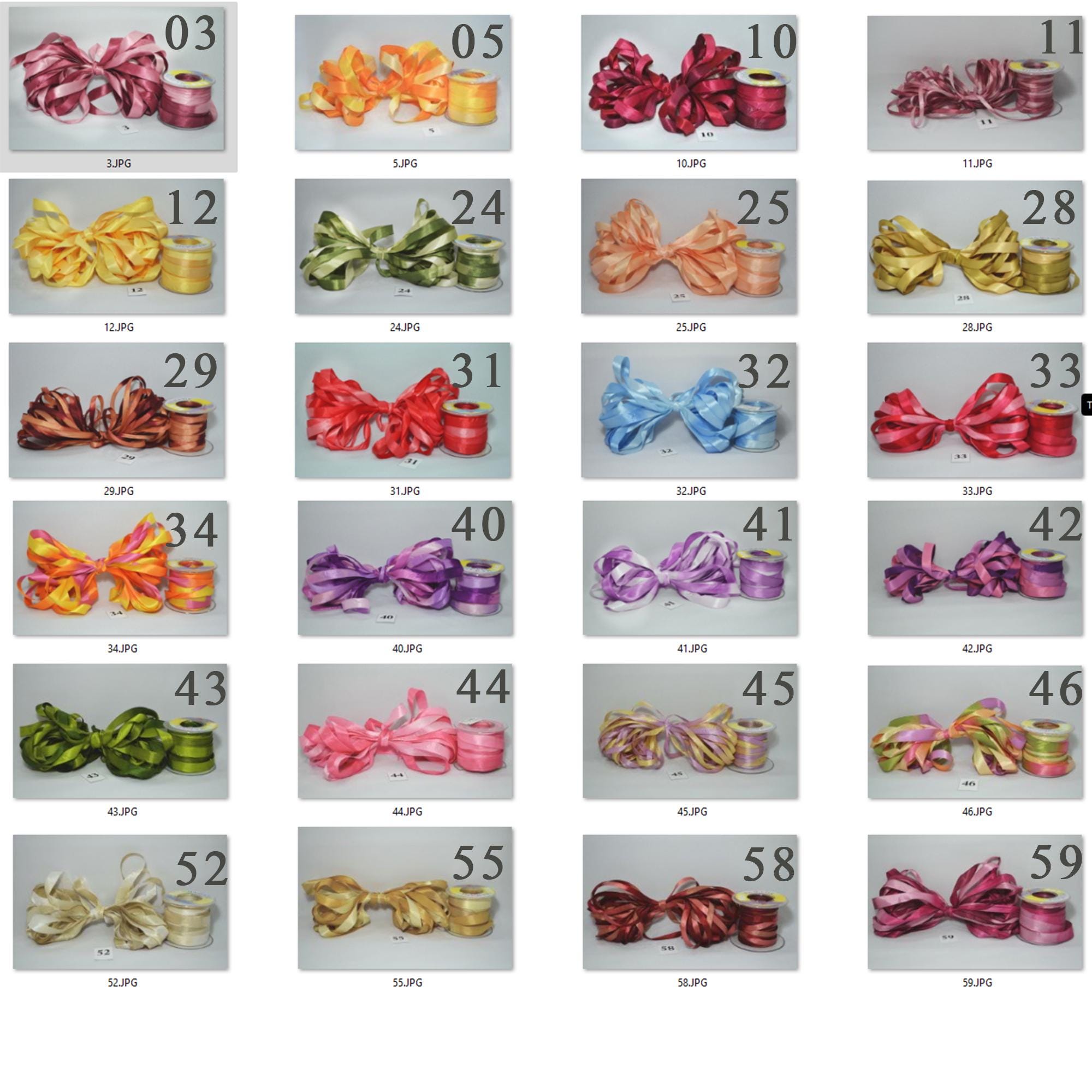 Variegated Majestik Ribbon 2,4,7,13,25mm Ribbon by the Yard Doll Making ...