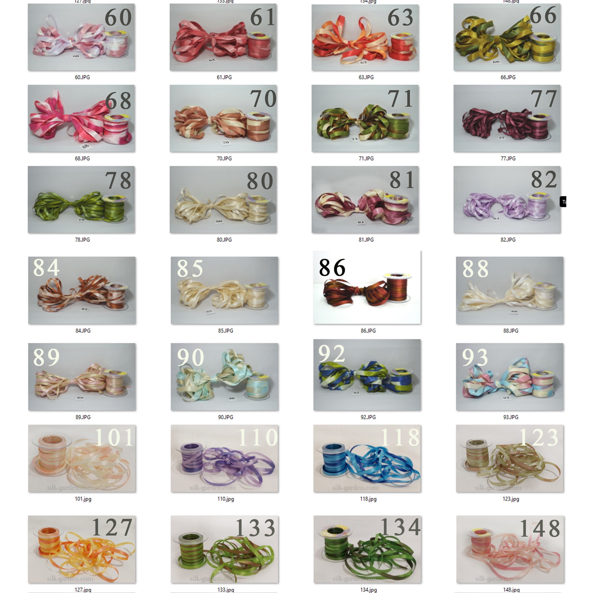 Variegated Majestik Ribbon 2,4,7,13,25mm Ribbon by the Yard Doll Making ...