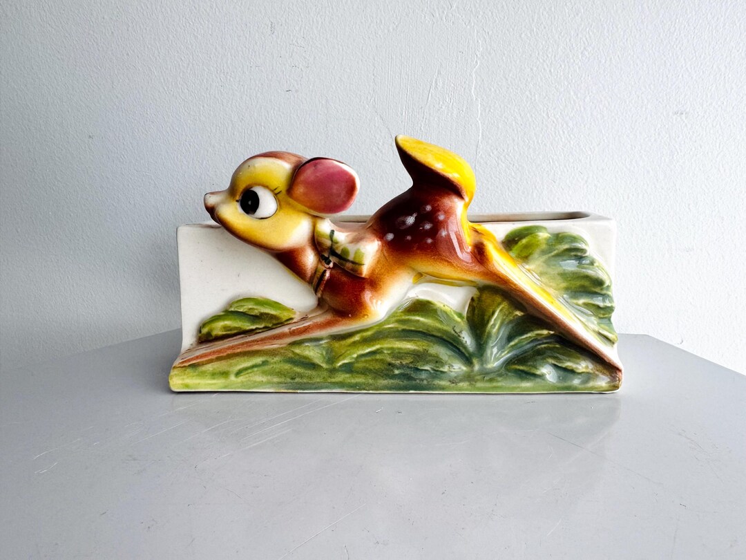 Vintage Shafford Deer Wall Pocket Planter – Mid-century Ceramic Fawn ...