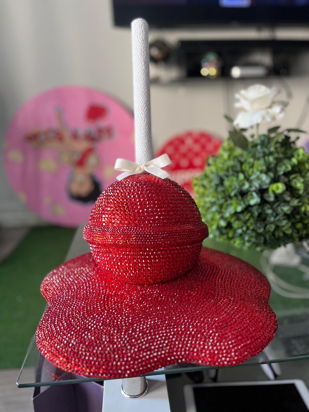 Rhinestone Monster Lollipop: Handmade Event Centerpiece - Etsy