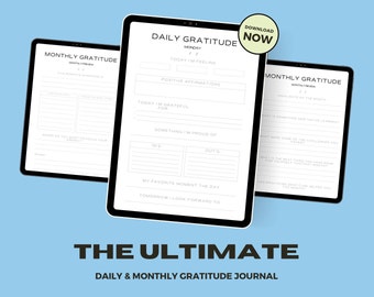 Printable Daily Gratitude Journal - Etsy