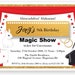 Magic Show Invitation Template ~ Inludes PDF File PLUS Access to Images ...