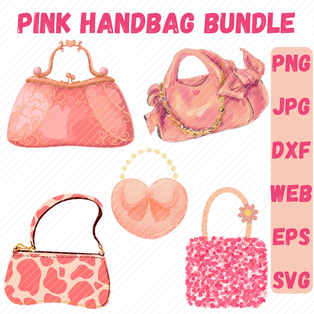 Handbags Svg Bundle\handbags Svg\pink Handbags Svg\fashion Svg\girl ...
