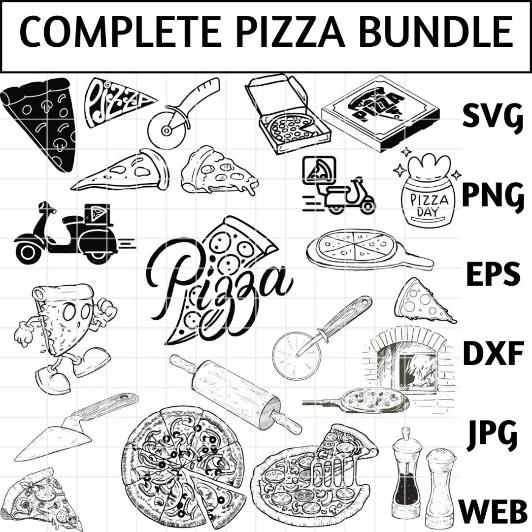 Pizza Svg Bundle\pizza Slice Svg\pizza Svg\pizza Cutter Svg\pizza ...