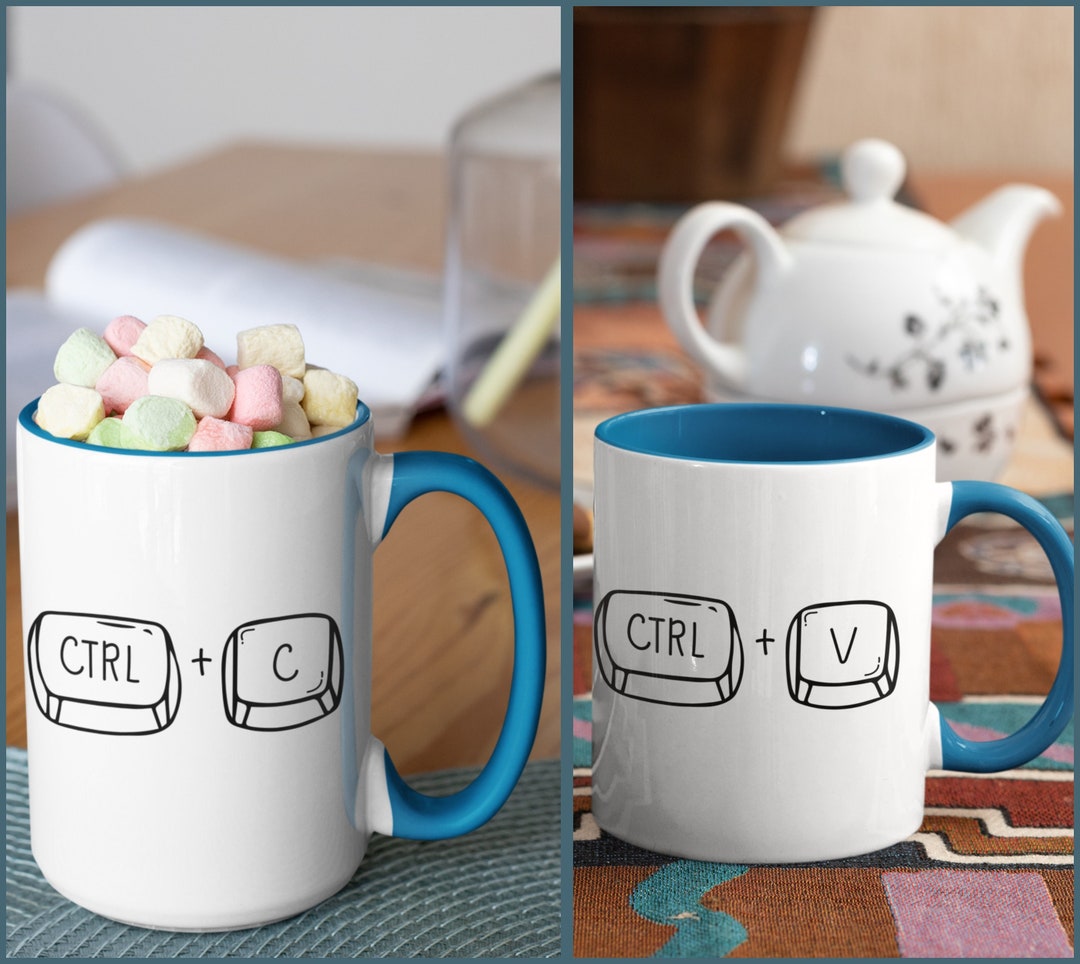 Copy Paste Mug, Funny Matching Father's Day Mugs, CTRL C CTRL V Mug ...