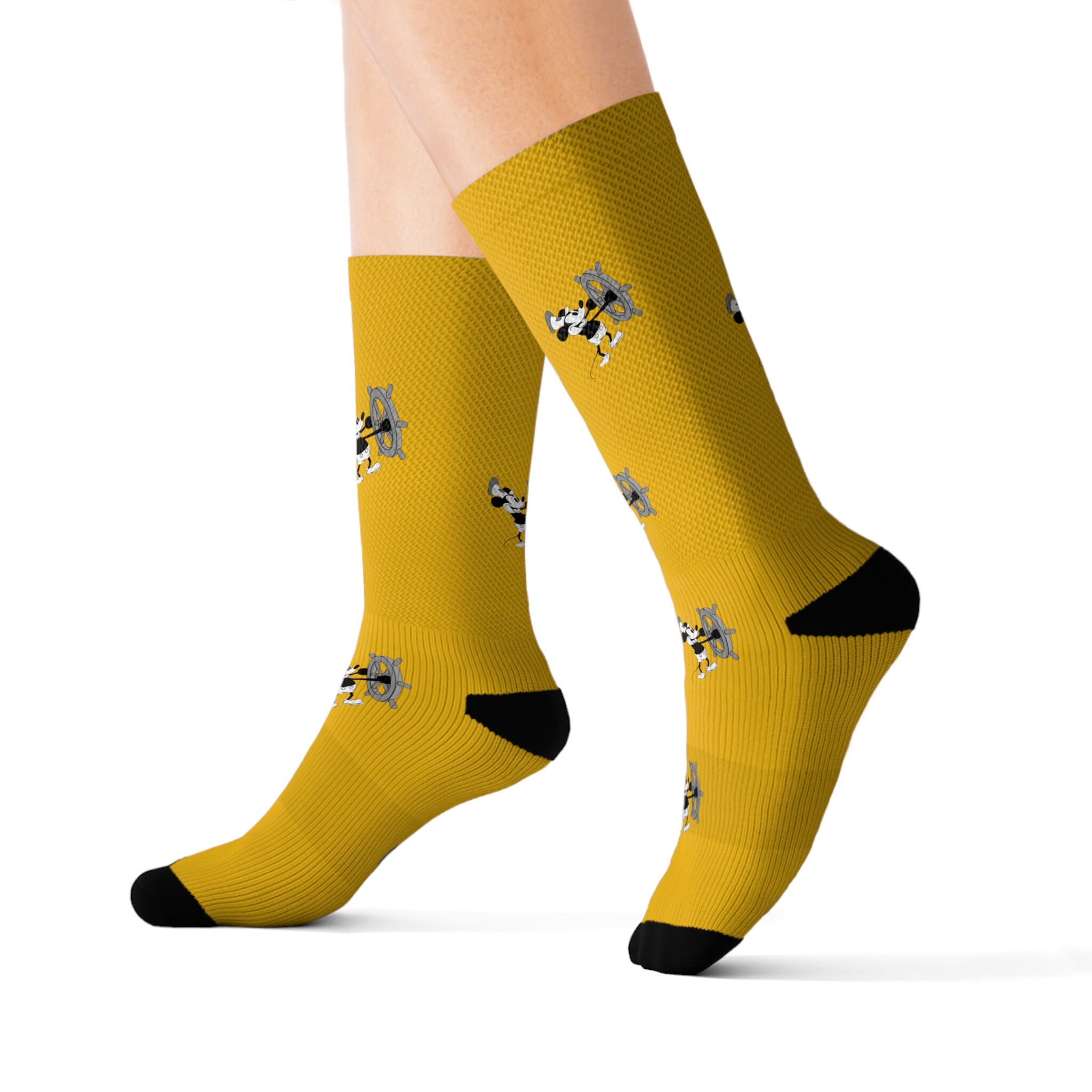Steamboat Willie Socks Mickey Socks Disney Gift Socks Cartoon Character ...