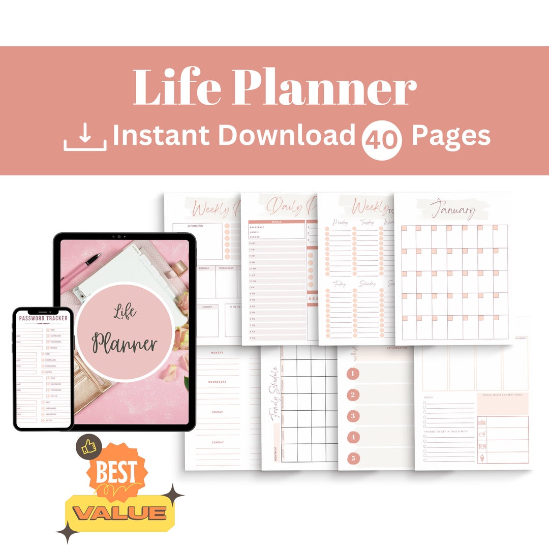 Simple Life Planner - Etsy
