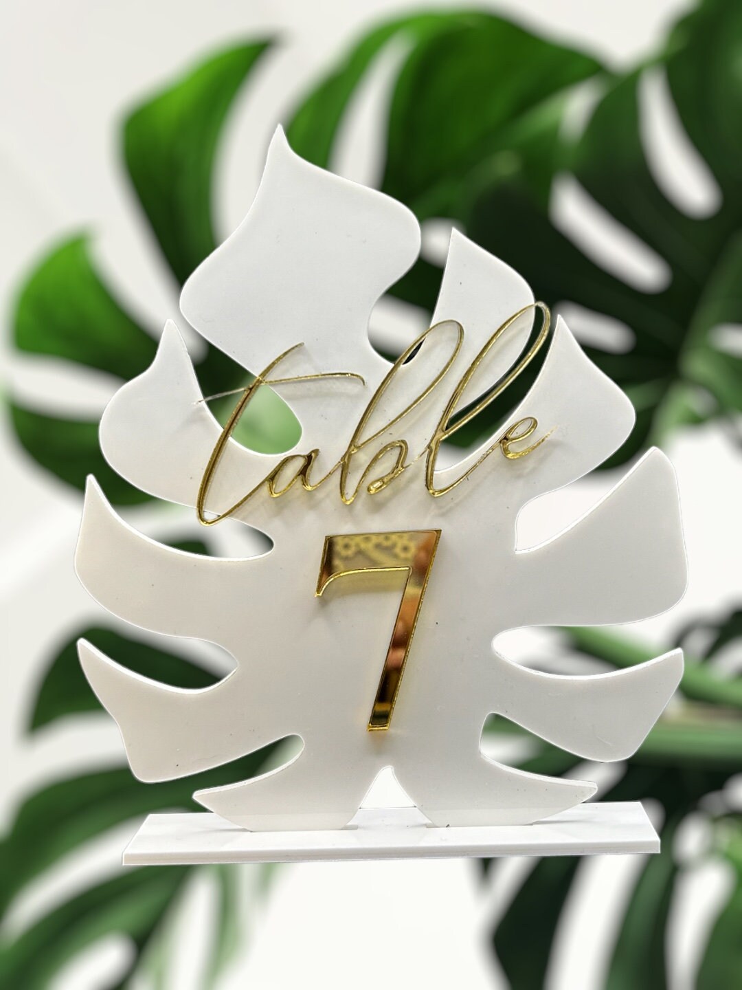 Monstera Leaf Table Numbers - Etsy
