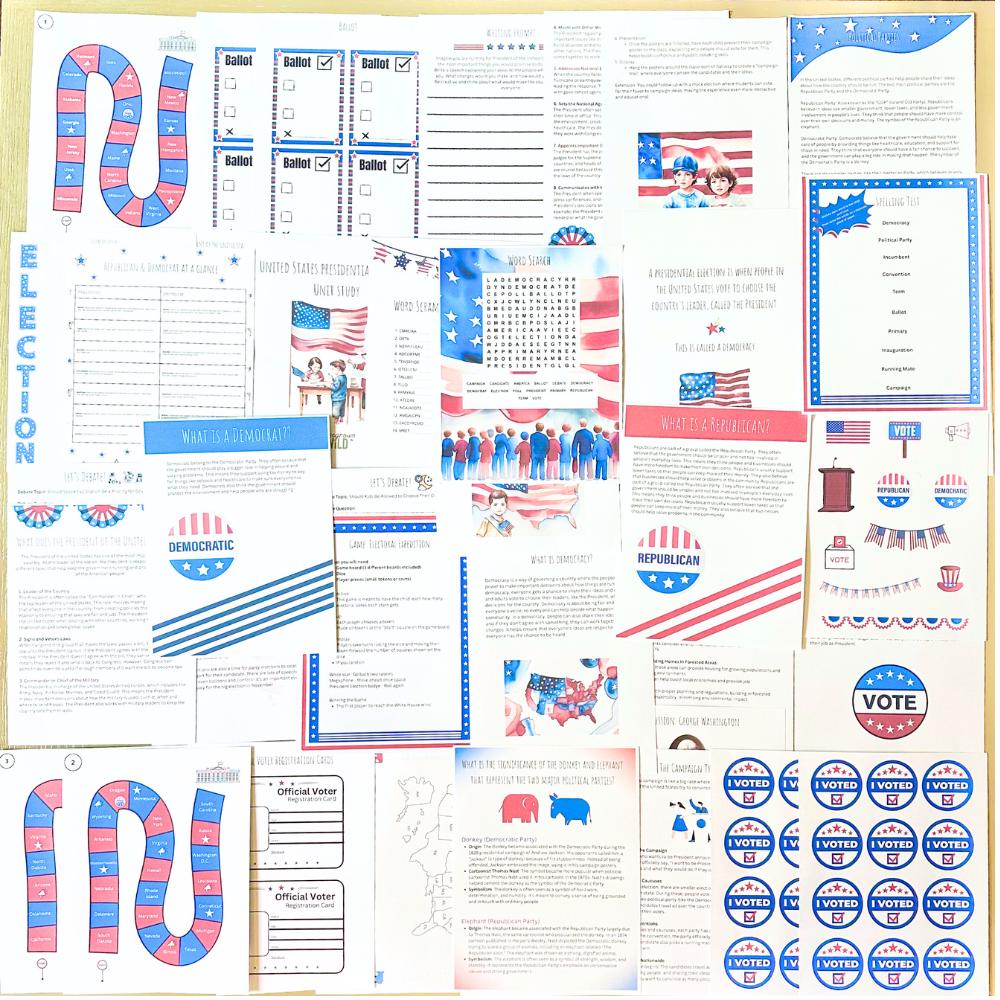 Presidential Election Unit Study: US Government, Homeschool (PDF ...