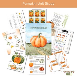 Pumpkin Unit Study | Fall Seasonal | Homeschool Autumn Printable ...