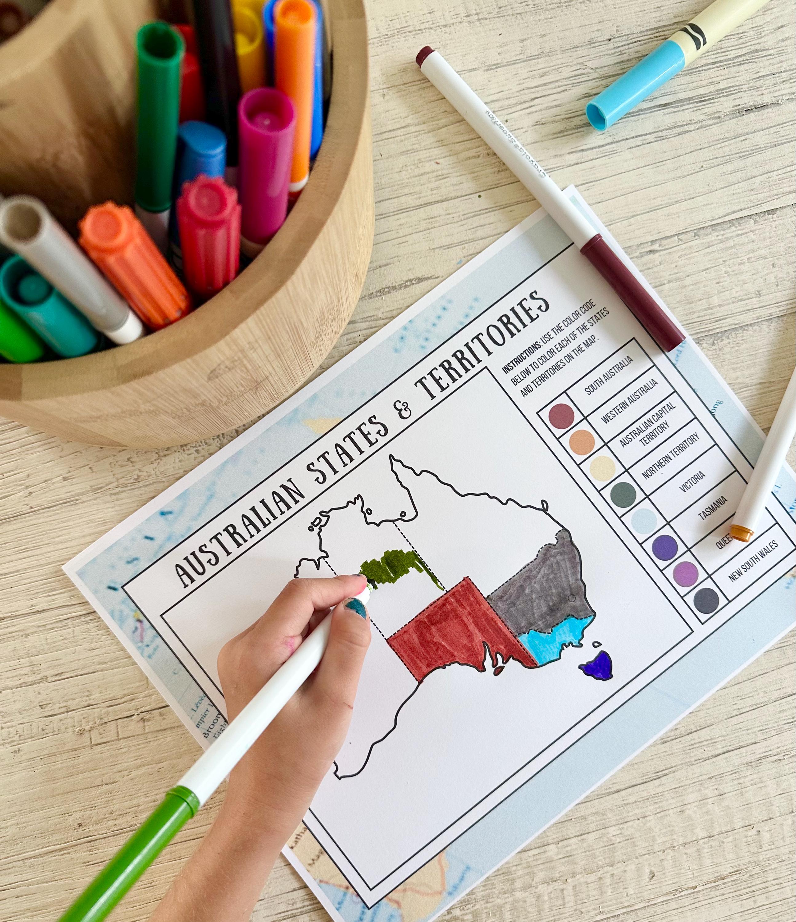Australian States & Territories Workbook - Etsy