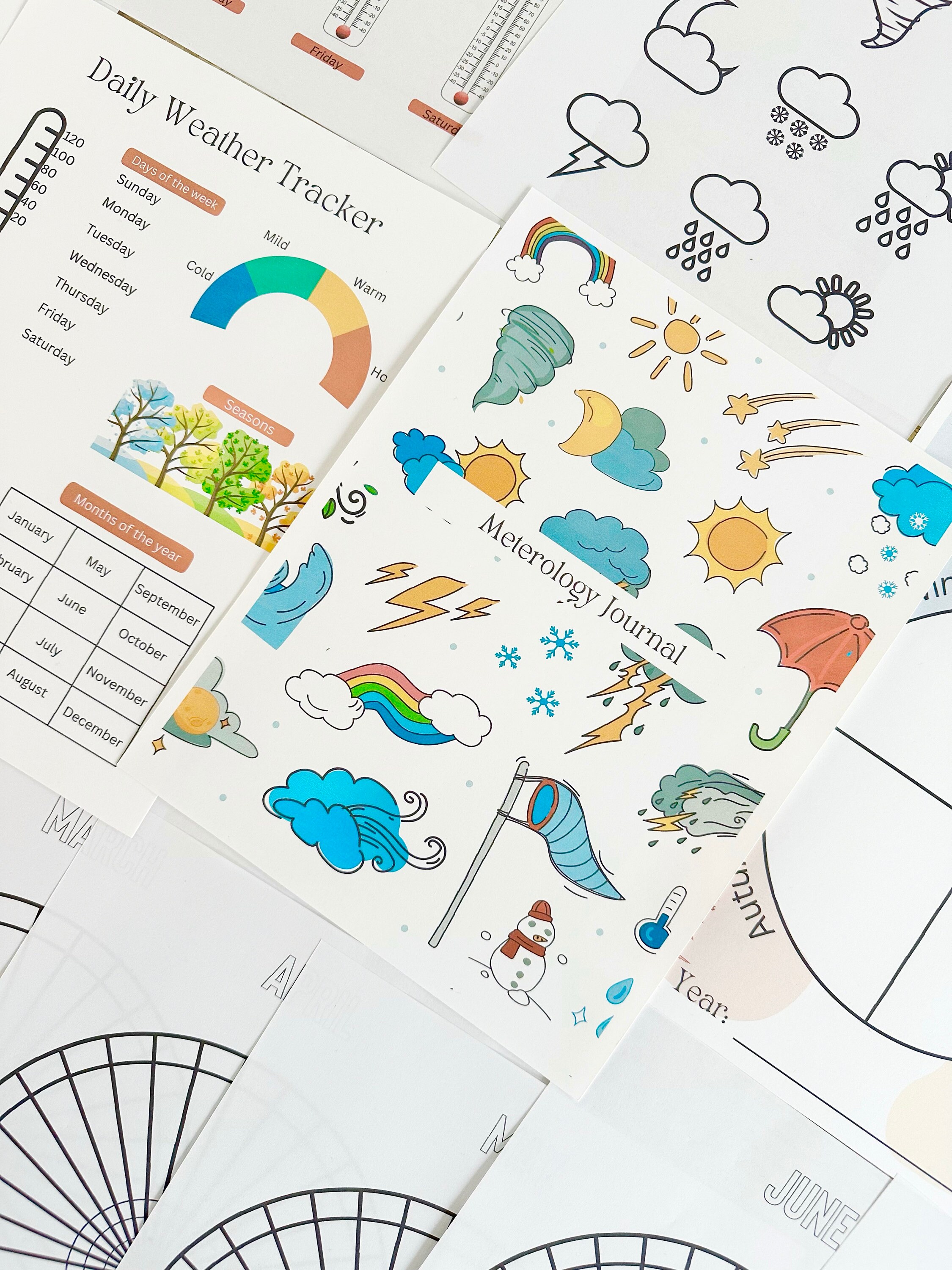 Meteorology Journal: Weather Tracker, Homeschool Guide (digital ...