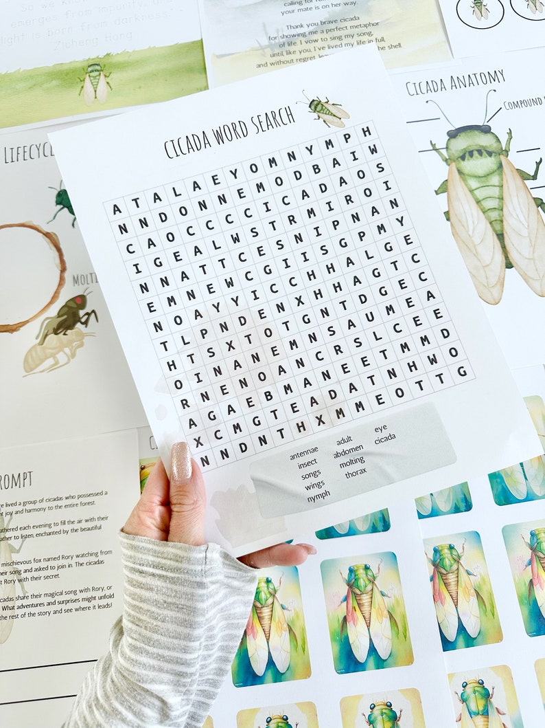 Cicada Unit Study | Homeschool | Insect | Digital Worksheets | Nature ...