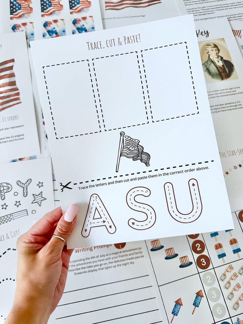 4th of July History Activity Pack Independence Day USA American Flag ...