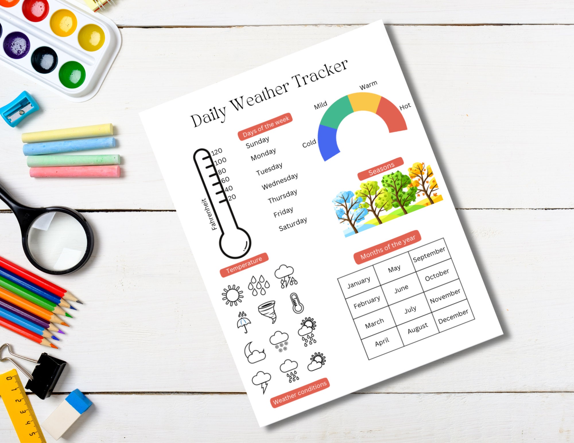 Meteorology Journal: Weather Tracker, Homeschool Guide (digital ...
