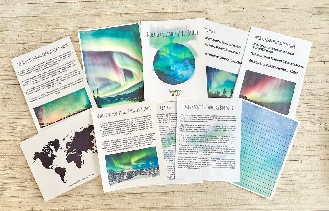 Northern Lights Unit Study Aurora Borealis Digital Homeschool ...