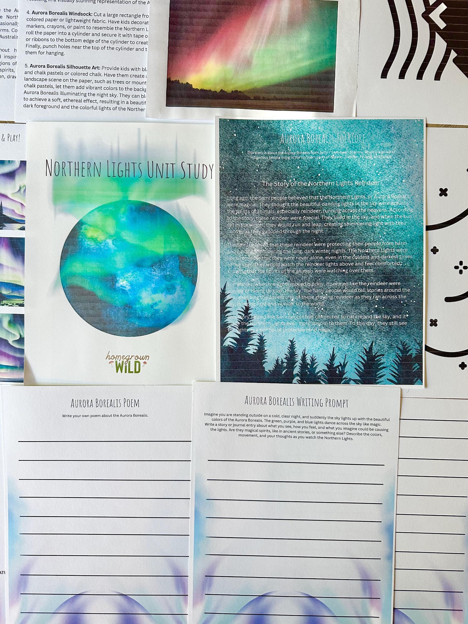 Northern Lights Unit Study | Aurora Borealis | Digital Homeschool ...
