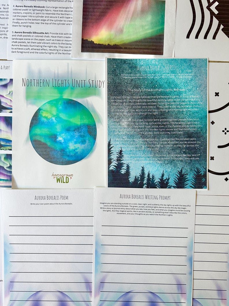 Northern Lights Unit Study | Aurora Borealis | Digital Homeschool ...