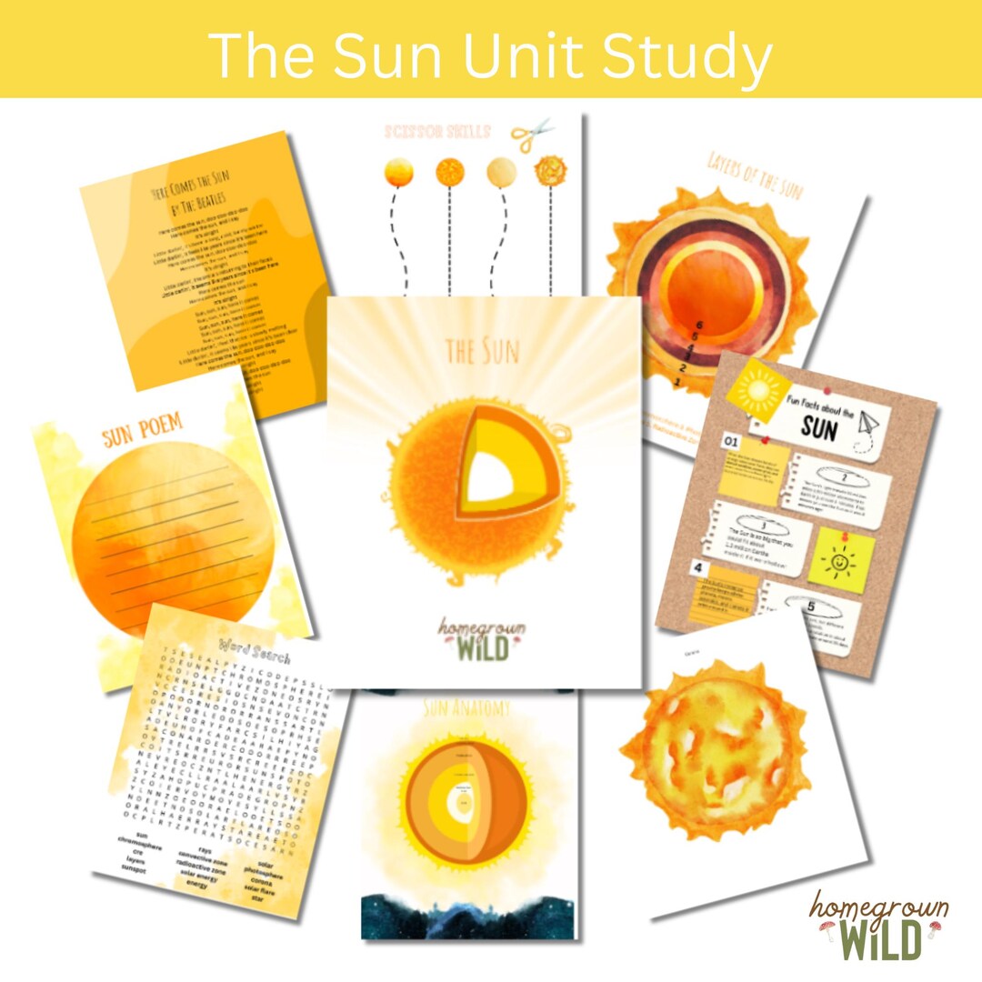 The Sun Unit Study | Sun Layers | Solar Radiation | Solar Eclipse ...