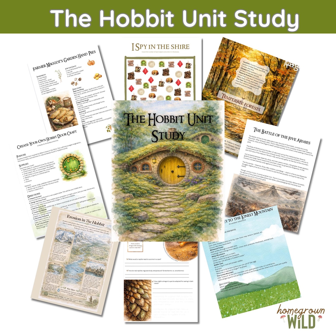 A Hobbit-inspired 160 Page Unit Study | Middle Earth Homeschool ...