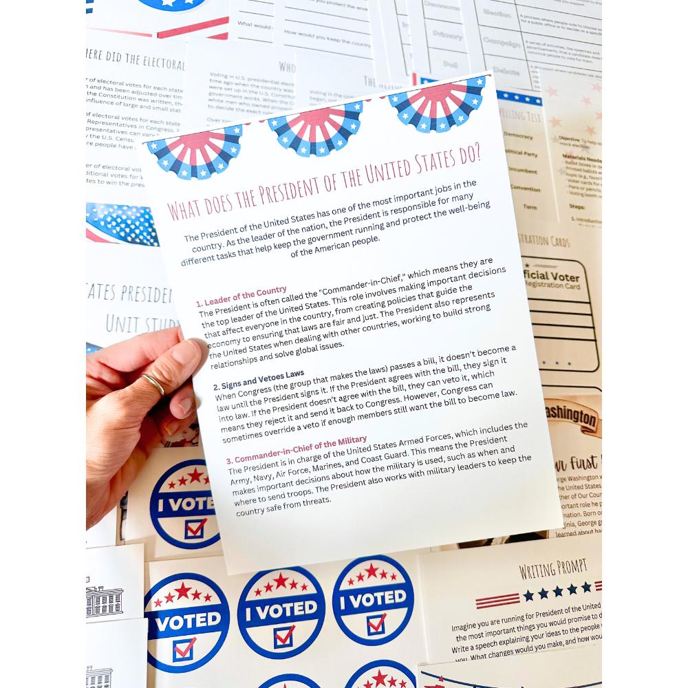 Presidential Election Unit Study: US Government, Homeschool (PDF ...