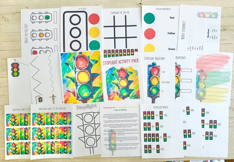 Stoplight Activity Pack | Preschool Kindergarten | Digital | Homeschool ...