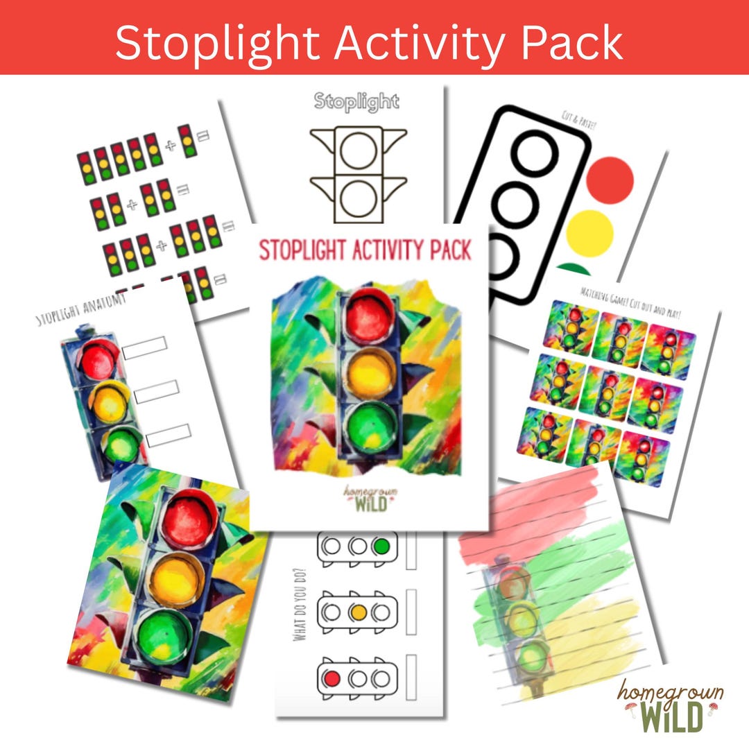 Stoplight Activity Pack | Preschool Kindergarten | Digital | Homeschool ...