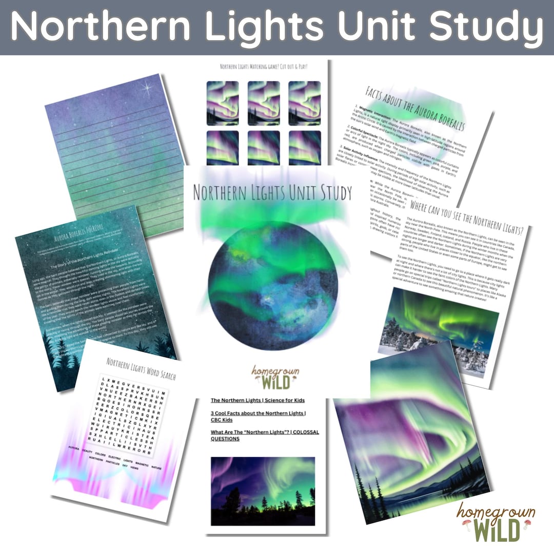 Northern Lights Unit Study | Aurora Borealis | Digital Homeschool ...