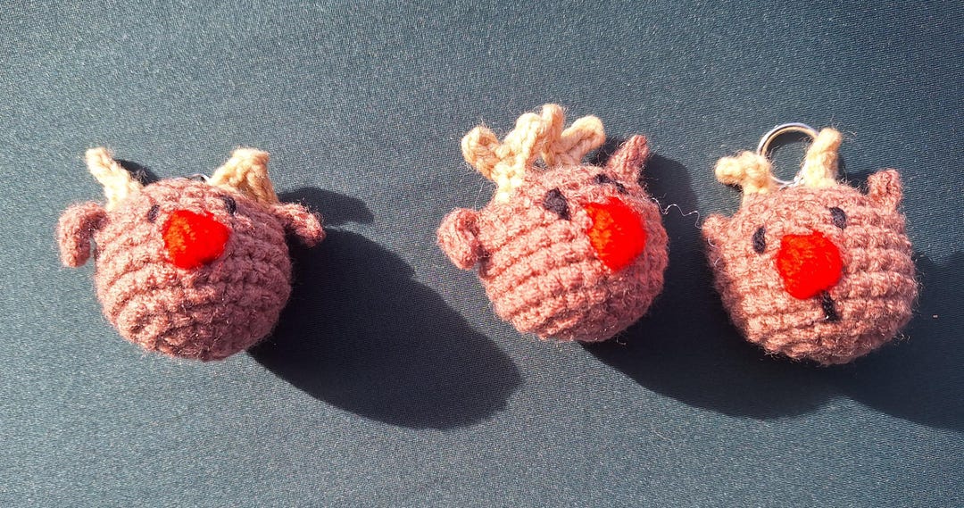 Reindeer Keychain/backpack Clip - Etsy