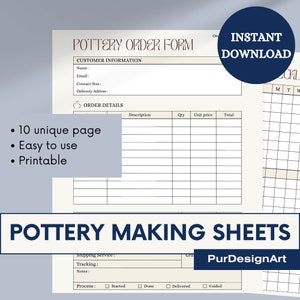 Pottery Notes & Log Template: Stay Inspired With This Ceramic Journal ...
