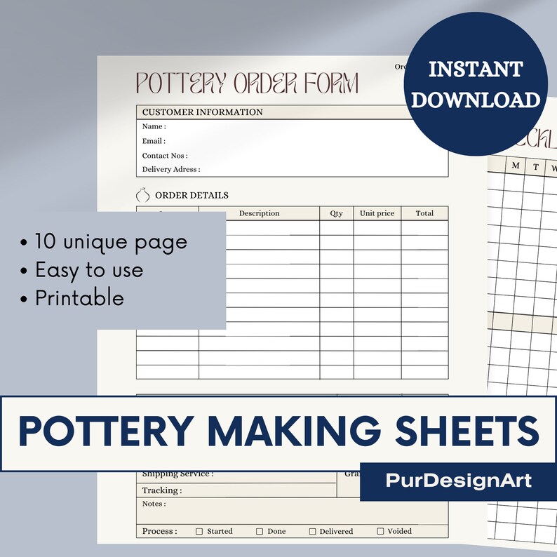 Pottery Notes & Log Template: Stay Inspired With This Ceramic Journal ...
