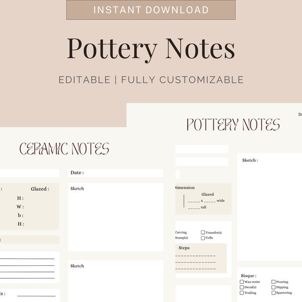 Pottery Notebook - Etsy