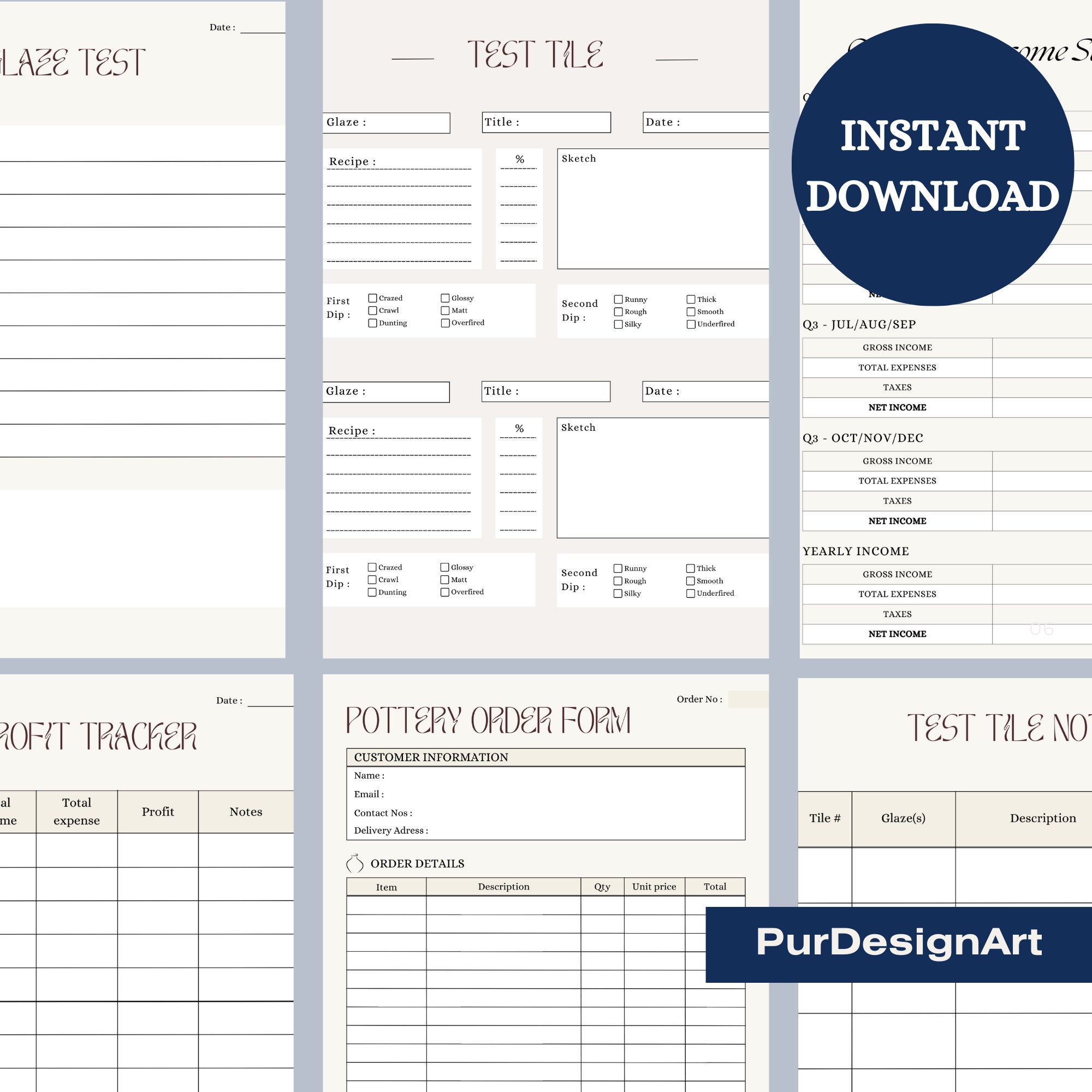 Pottery Notes & Log Template: Stay Inspired With This Ceramic Journal ...
