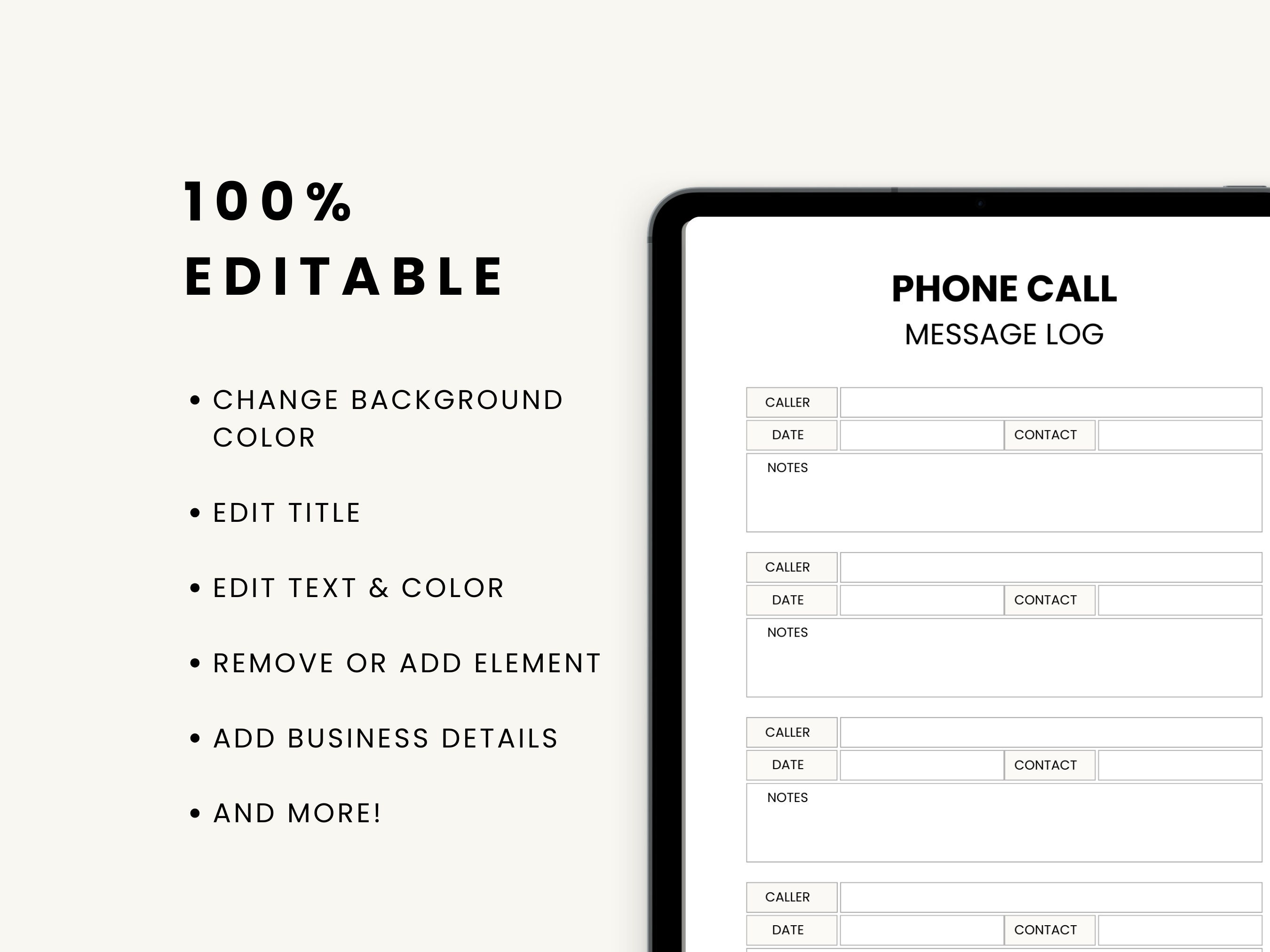 Phone Call Message Log, Communication Log Printable Call Tracker ...