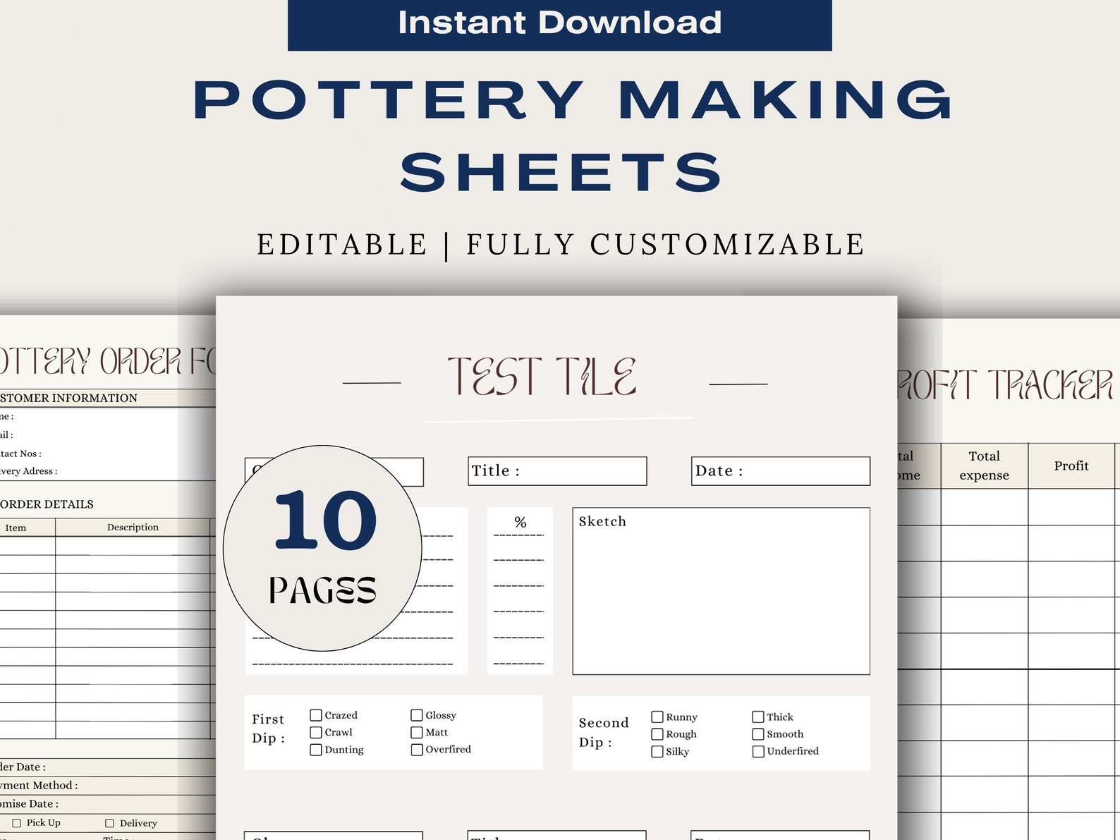 Pottery Notes & Log Template: Stay Inspired With This Ceramic Journal ...