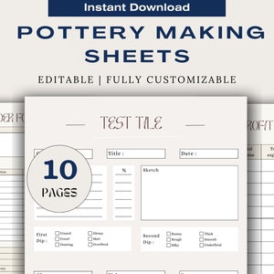 Pottery Notes & Log Template: Stay Inspired With This Ceramic Journal ...