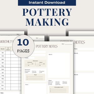 Pottery Notes & Log Template: Stay Inspired With This Ceramic Journal ...