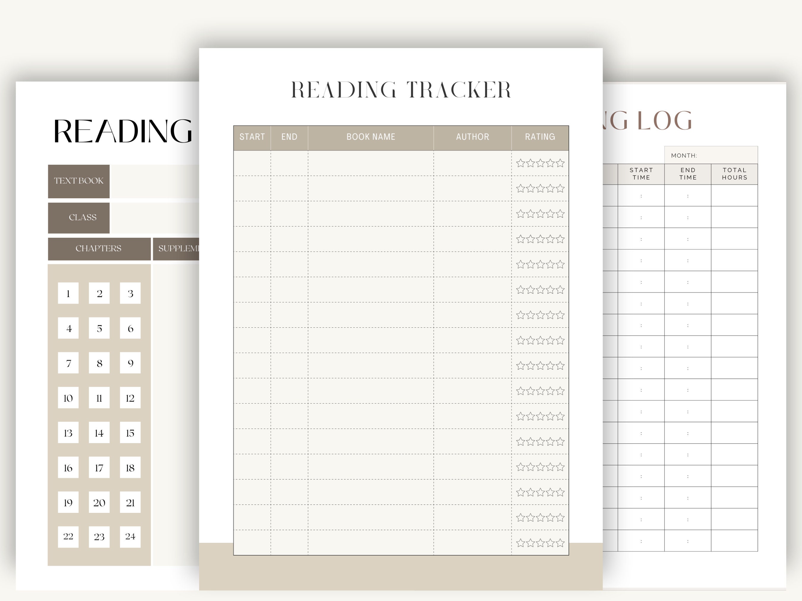 PLR & MRR Reading Log Printable Reading Tracker Book Reviews Book ...