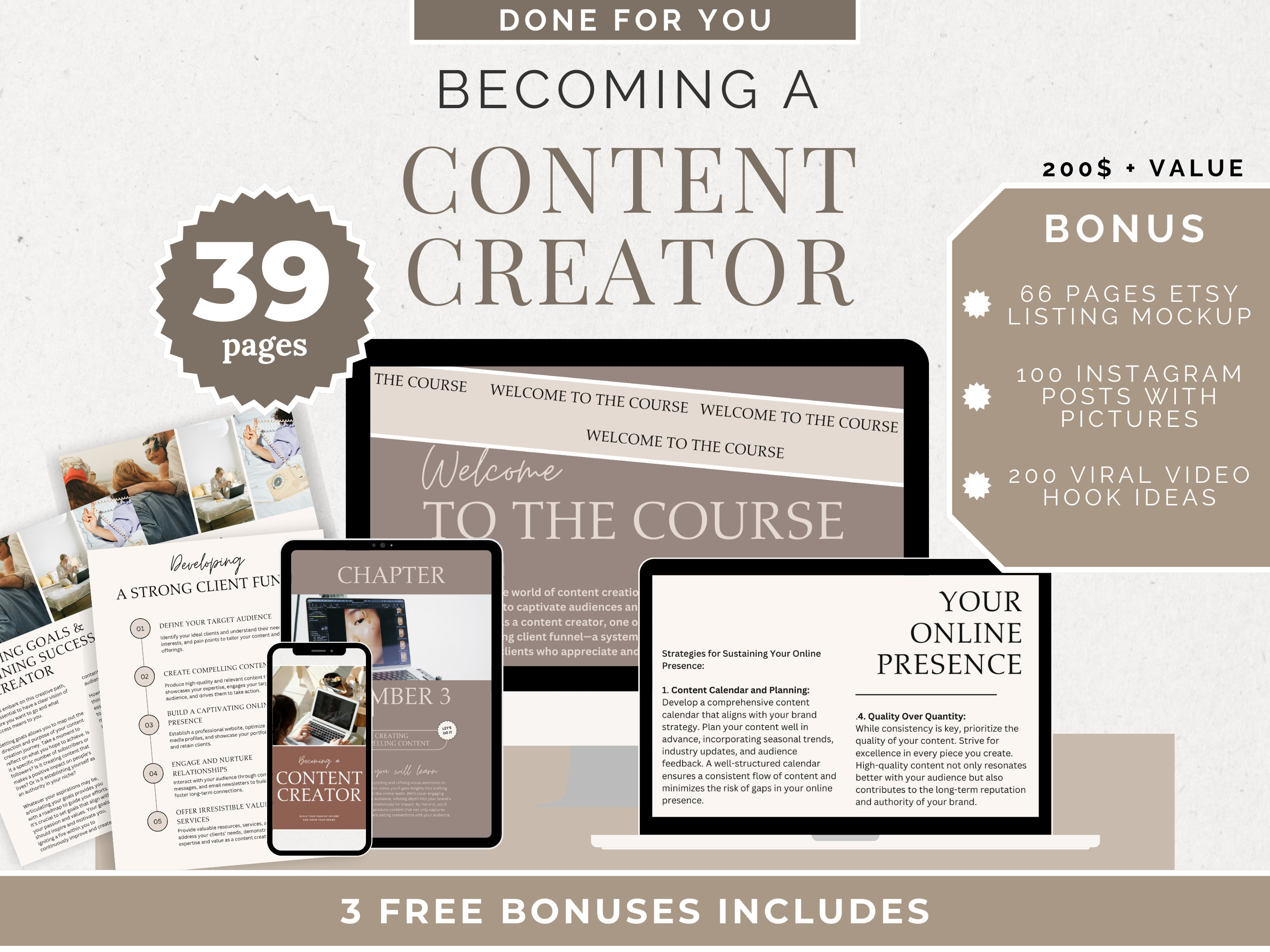 PLR Becoming a Content Creator Guide Master Resell Rights Workbook PLR Digital Products Mrr ...