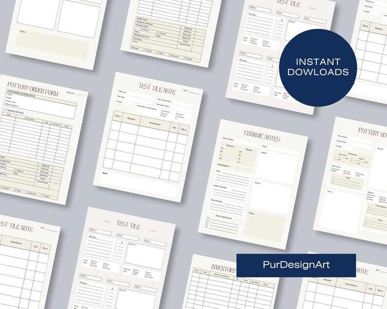 Pottery Notes & Log Template: Stay Inspired With This Ceramic Journal ...