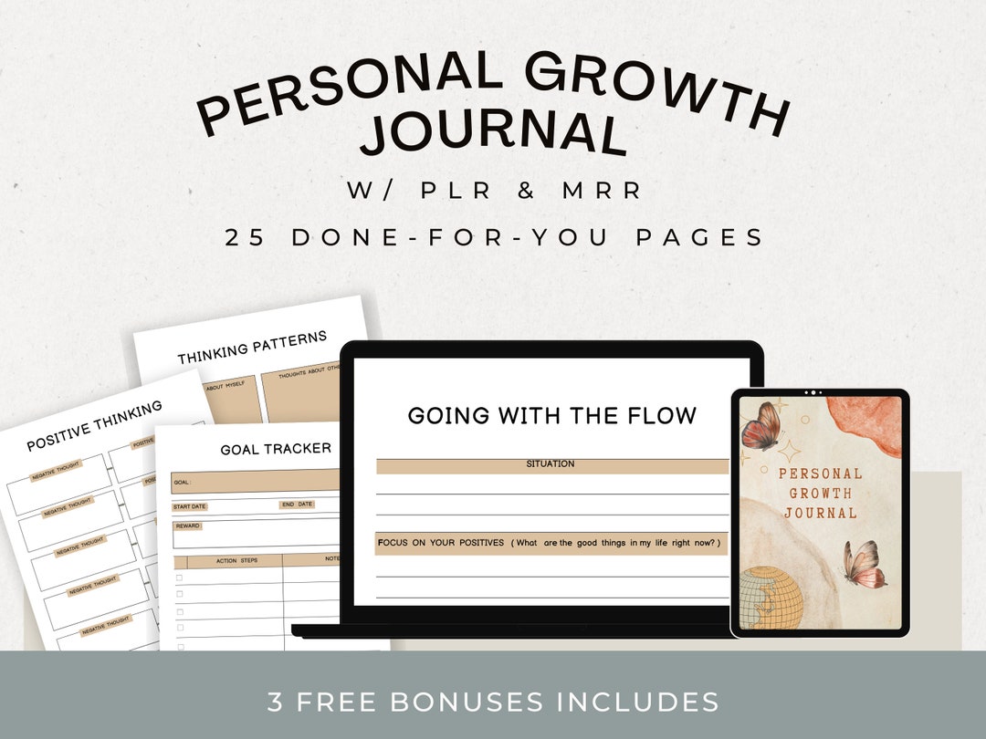 Digital Personal Growth Journal Self Love Planner Personal Development ...