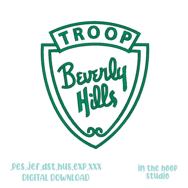 Troop Beverly Hills Machine Embroidery Digital Download Instant ...