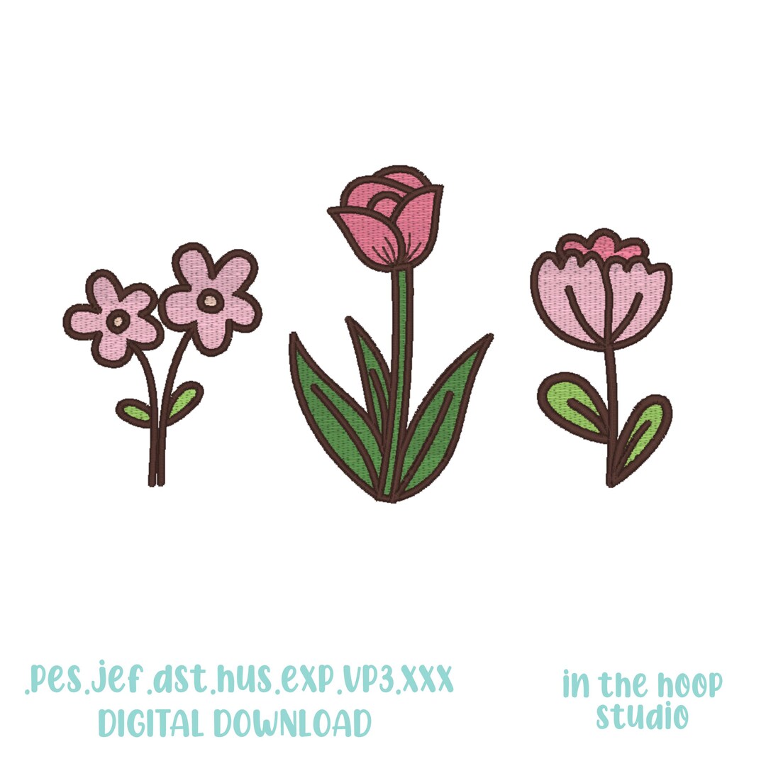 Spring Flowers Machine Embroidery Digital Download Instant Download ...